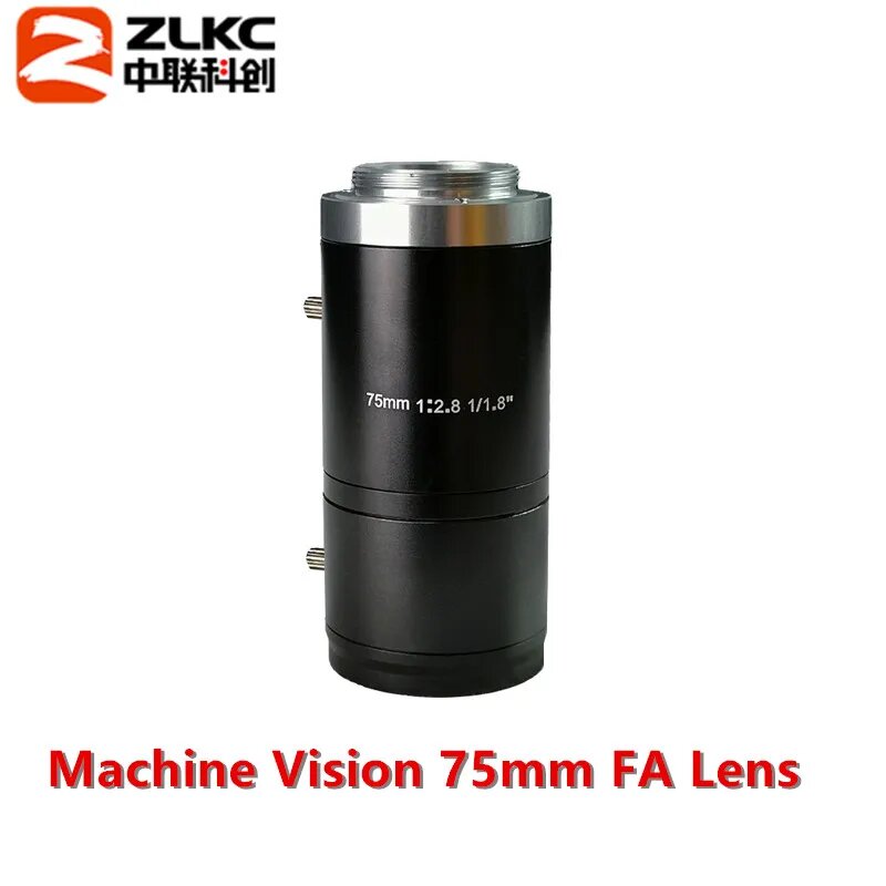 Объектив ZLKC C-Mount 5Мп 75мм F2.0 75mm FA Lens