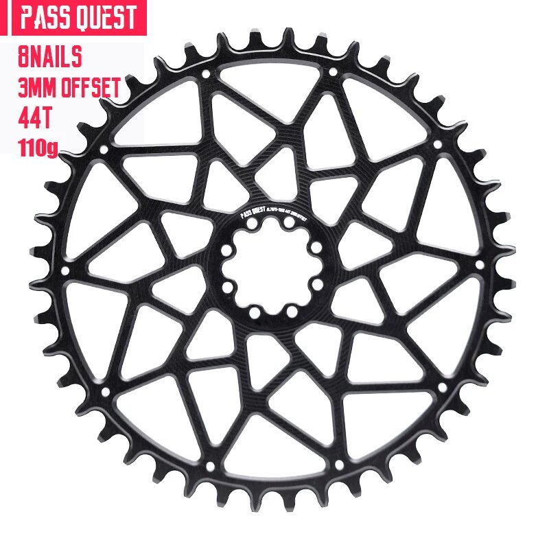 SRAM Force 8-Болтовая Зубчатая Шестерня 3 мм Смещение 44T Черная Деталь для Прямой Установки на Велосипед