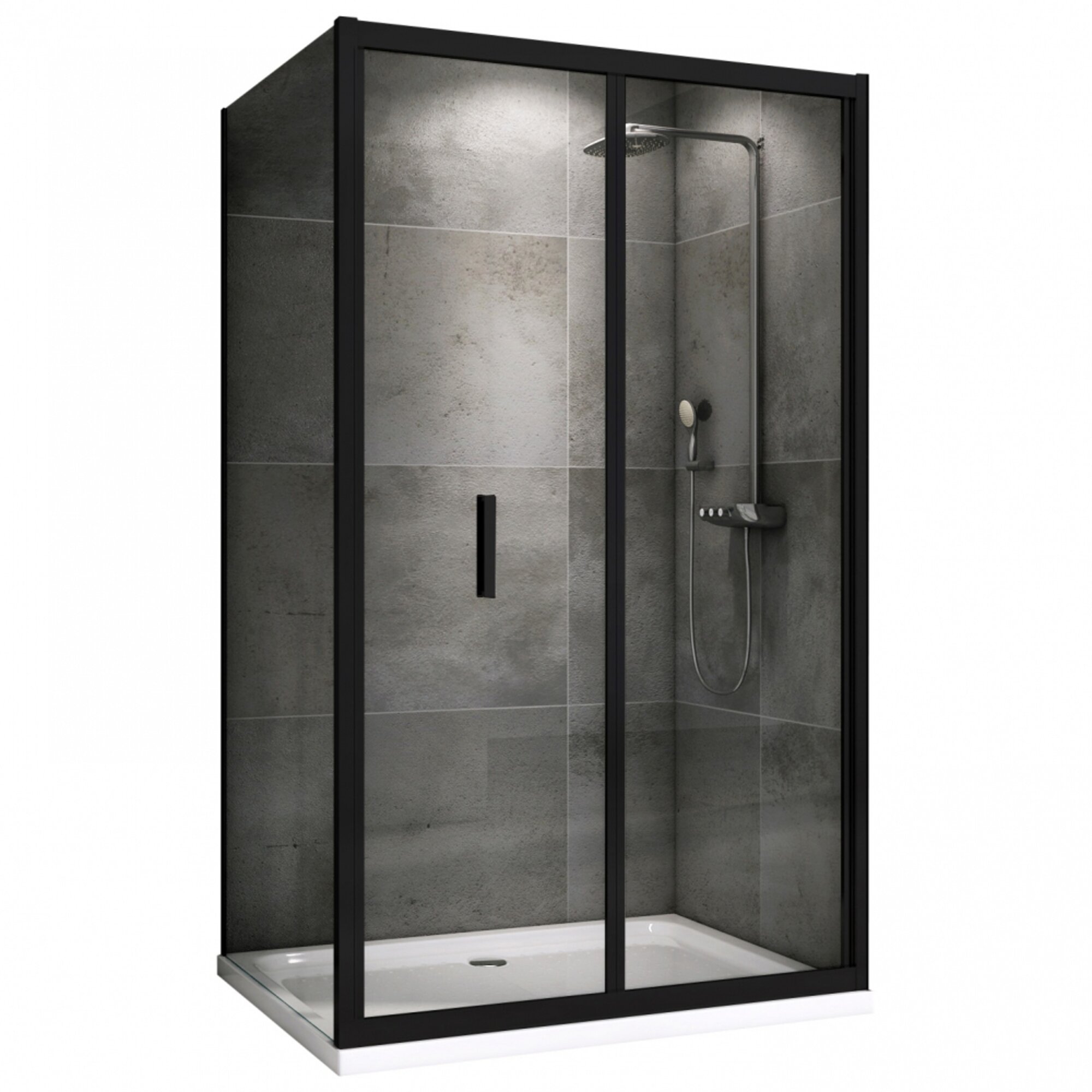 Душевой уголок Abber Sonnenstrand AG07120B-S75B, 75x195 см, прозрачное стекло