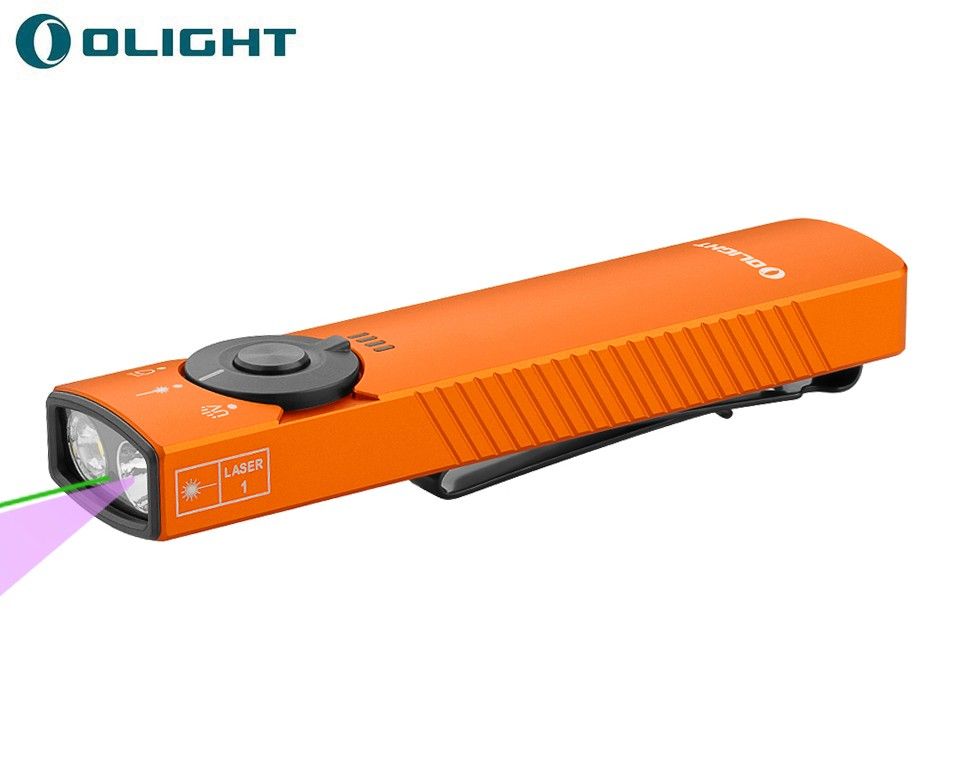Фонарь Olight Arkfeld Pro Orange Cool white (ЛЦУ и УФ), Li-po 1500 mAh, 102 метра, 1300 люмен (Комплект)
