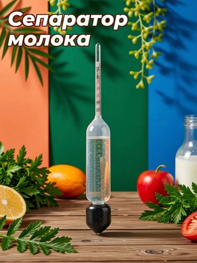 Ареометр для молока стеклянный, набор 4 шт для измерения жирности коровьего и козьего молока, молочный анализатор для домашнего хозяйства и фермеров