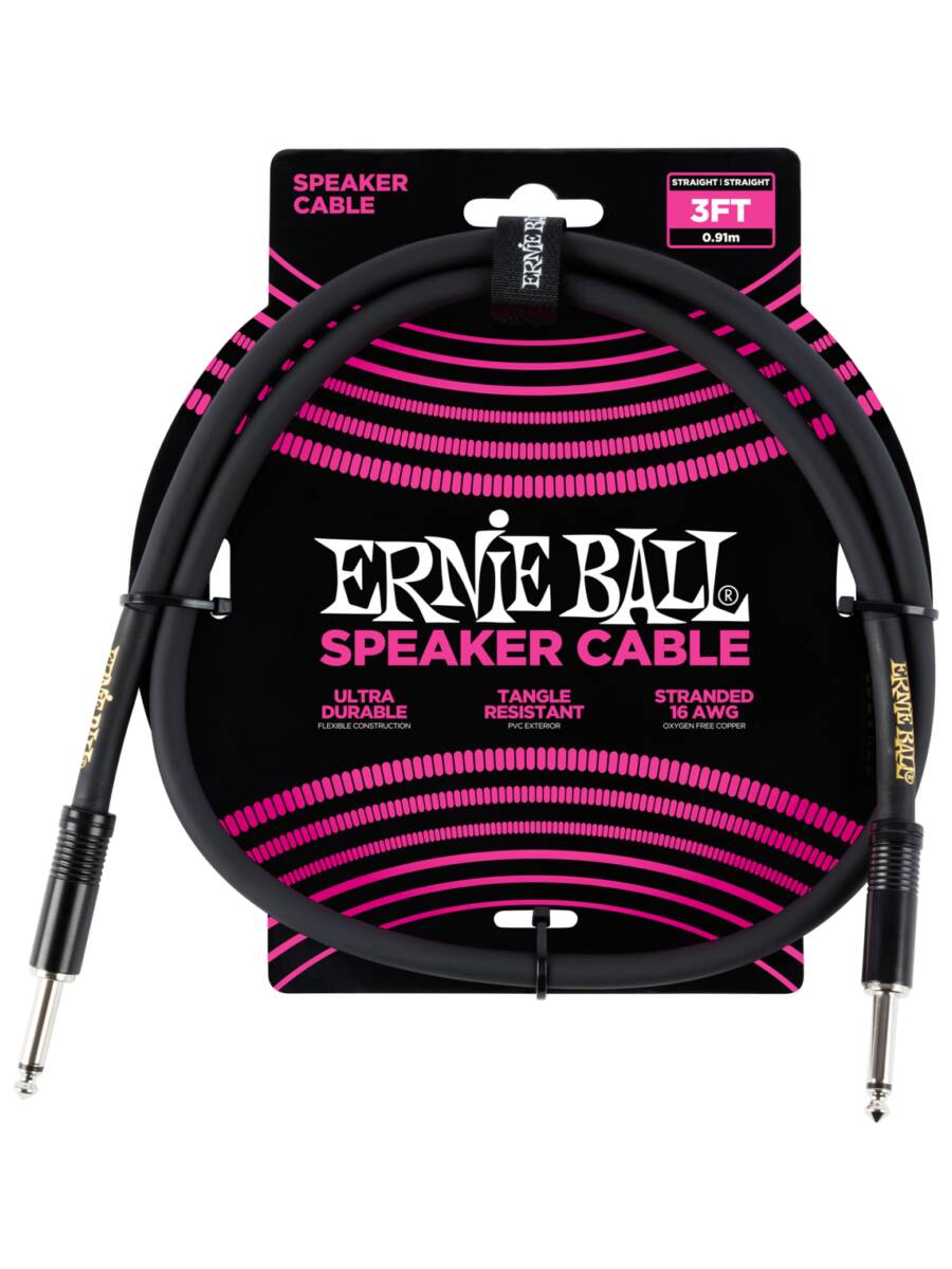 ERNIE BALL 6071 Спикерный кабель, 0,9 м, Jack -Jack, цвет черный