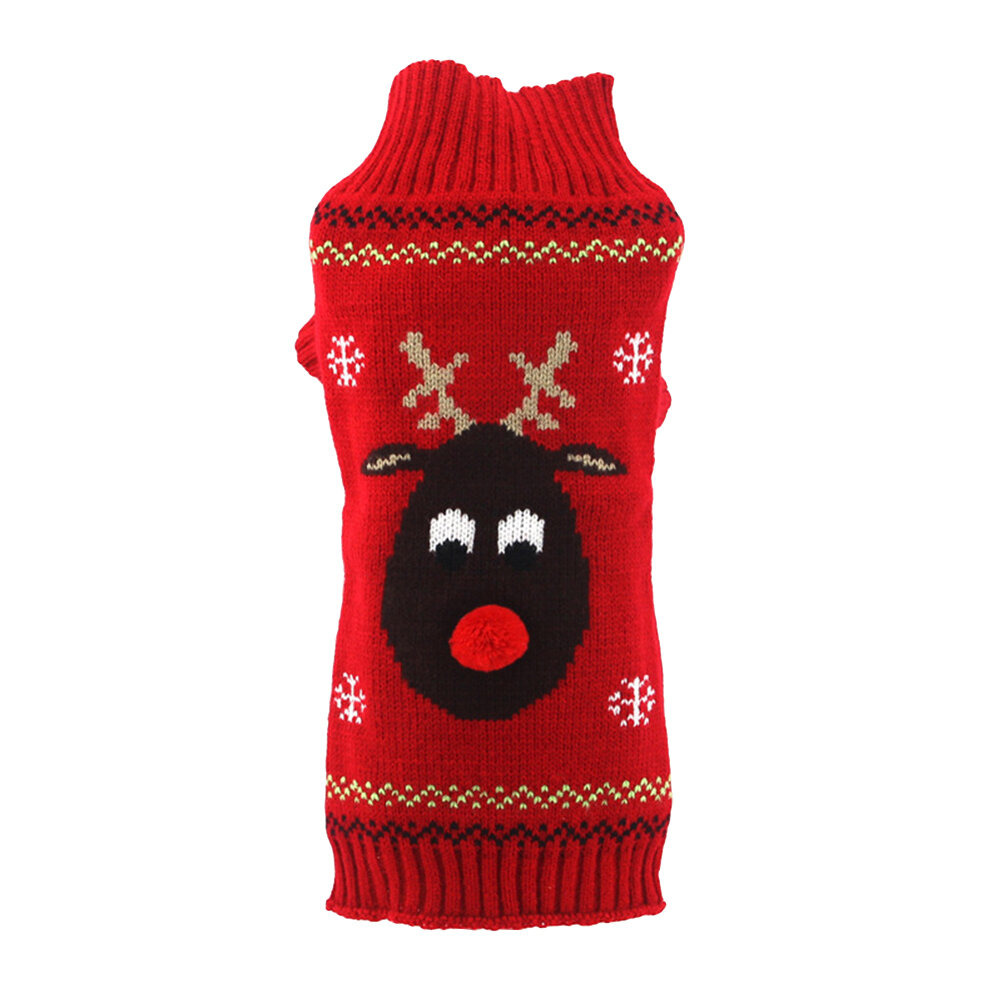 Сweater Для Собак Christmas Red Одеяние Для Маленьких Собак Размер XXS