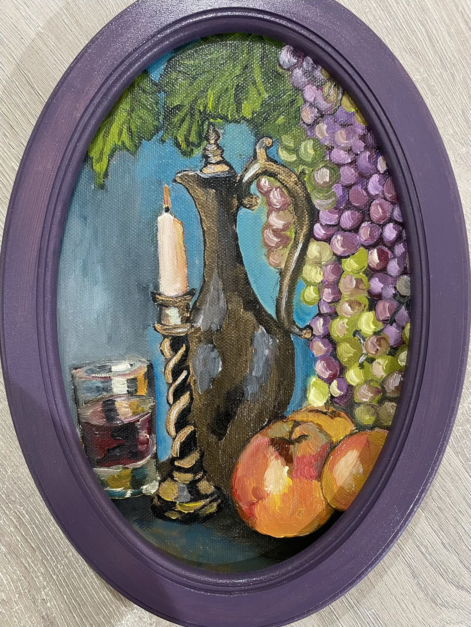 Картина в раме. Натюрморт с кувшином. 20/30. Х/ масло. 2026 г. Художник Миляева НН