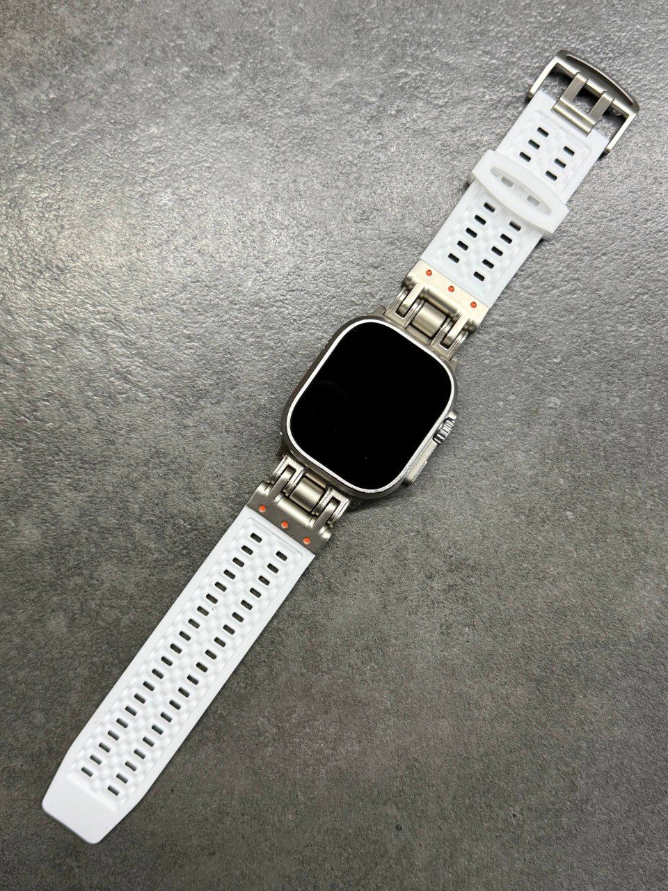 Силиконовый ремешок Spigen Nodern для смарт-часов Apple Watch Ultra (42/44/45/49 мм) / Белый_7