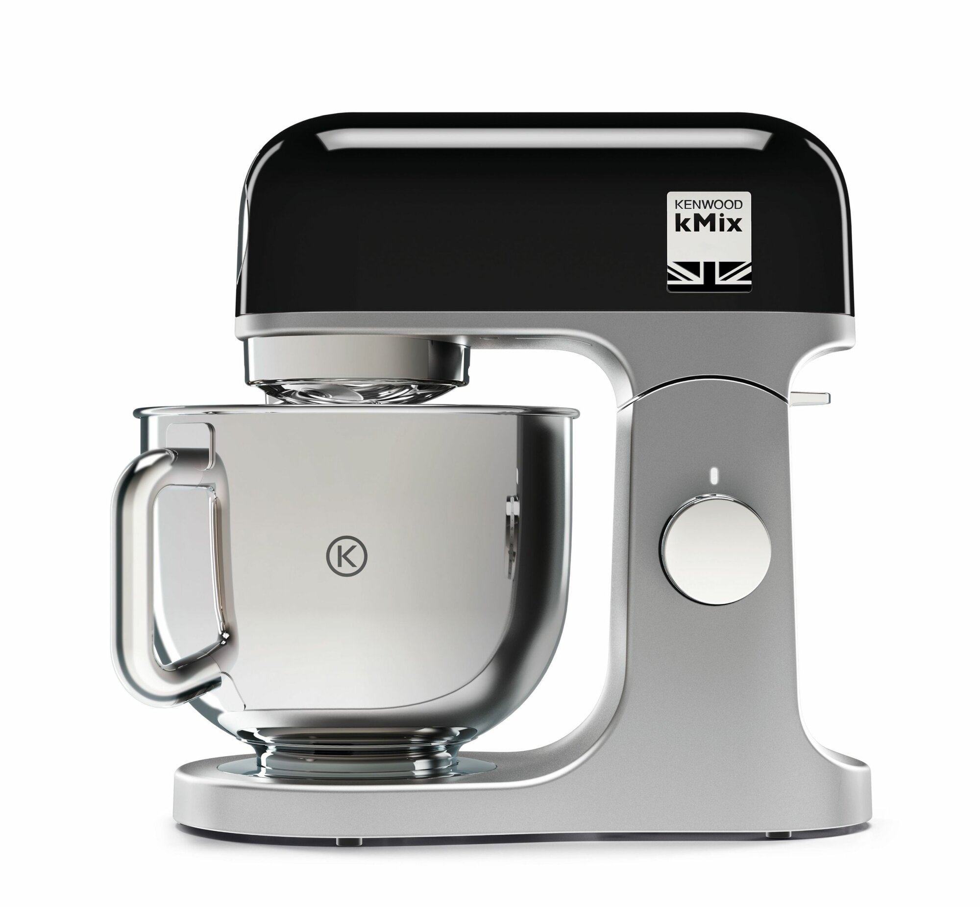 Кухонная машина Kenwood kMix KMX750BK, черный/серебристый, мощность 1000 Вт, объем чаши 5 л, 6 скоростей, 3 насадки, планетарный миксер