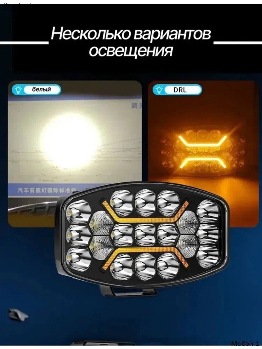 Автомобильная фара oz-G0385, 1 шт. 10–50 В, 47 Вт, чип 3535, размер 24.8×13.9×9.1