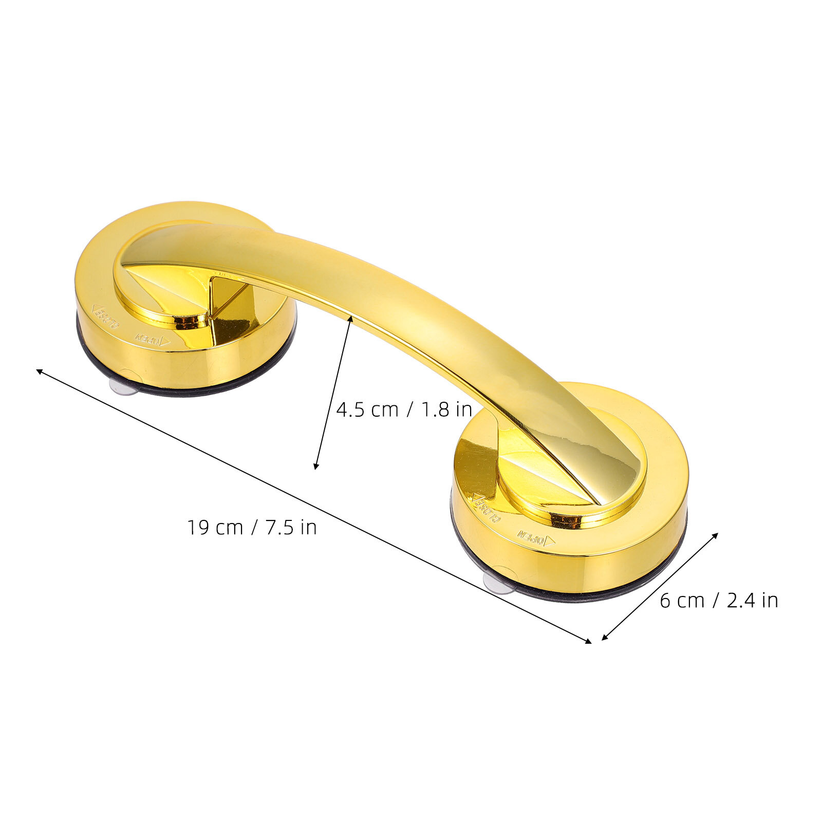 Suction Grab Bar Для Душа И Ванной 1 Шт Без Дрели Золотой 18X6X4.5Cm