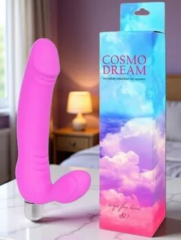 Bior toys Розовый силиконовый вибромассажер-реалистик - 14,5 см.