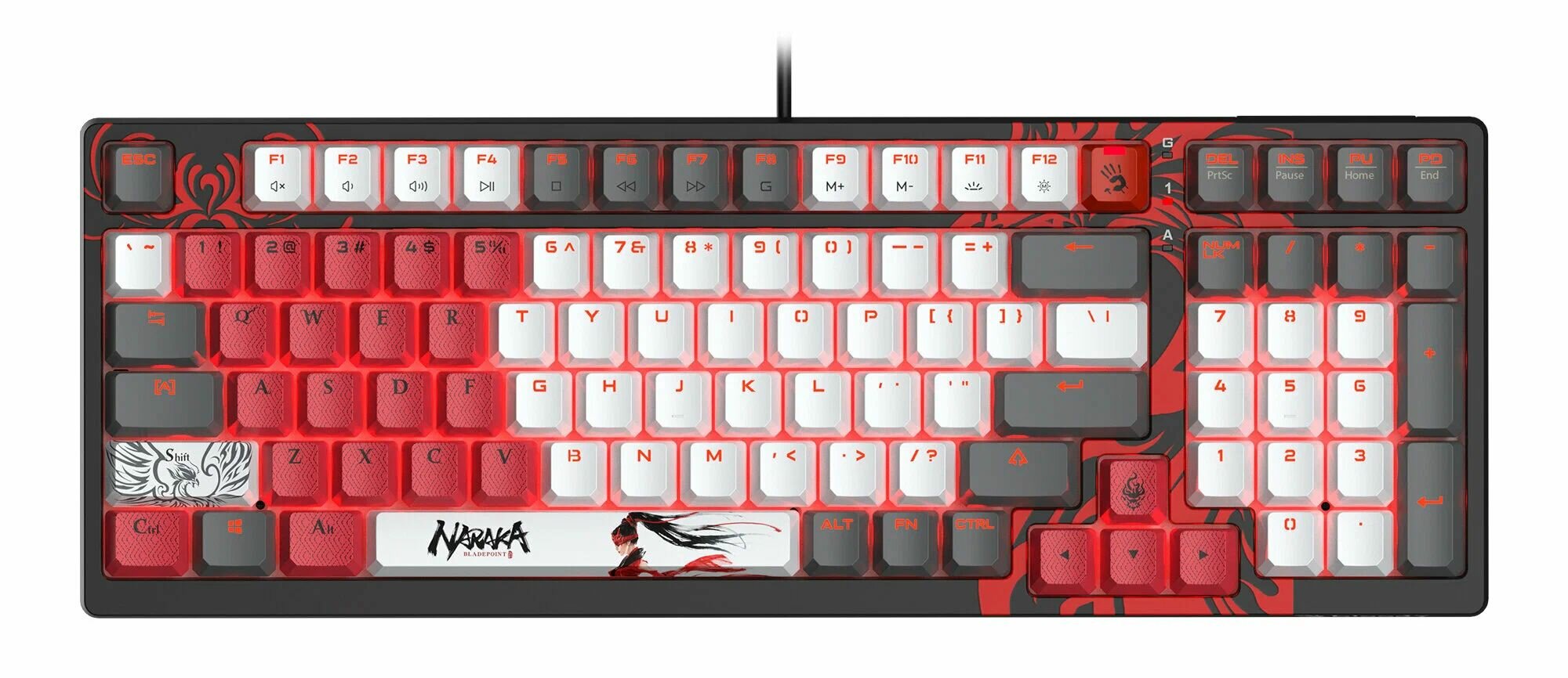 Клавиатура проводная A4Tech Bloody (S98 NARAKA BLMS RED PLUS)