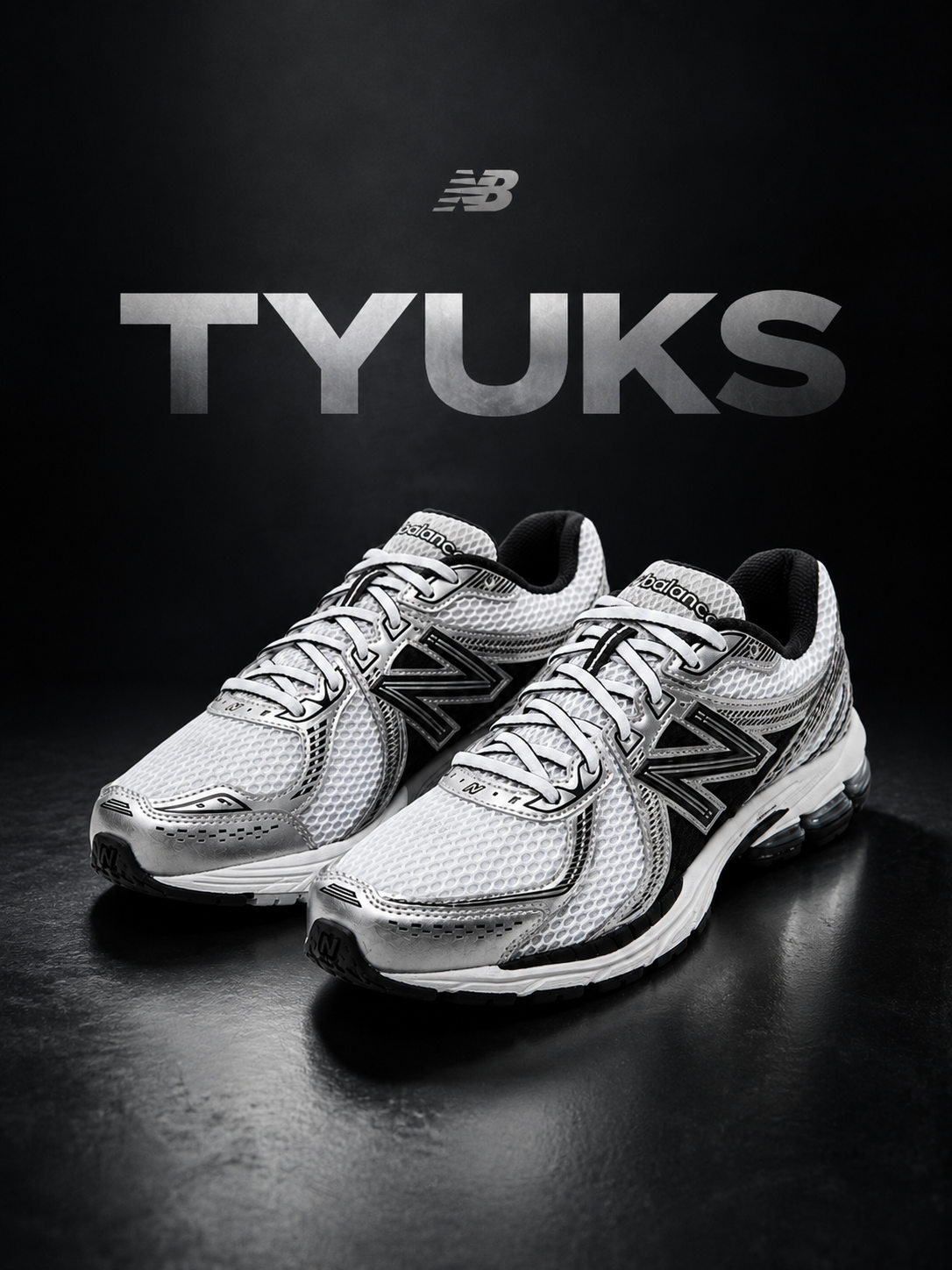 Кроссовки New Balance 860v2 "Black White Silver"