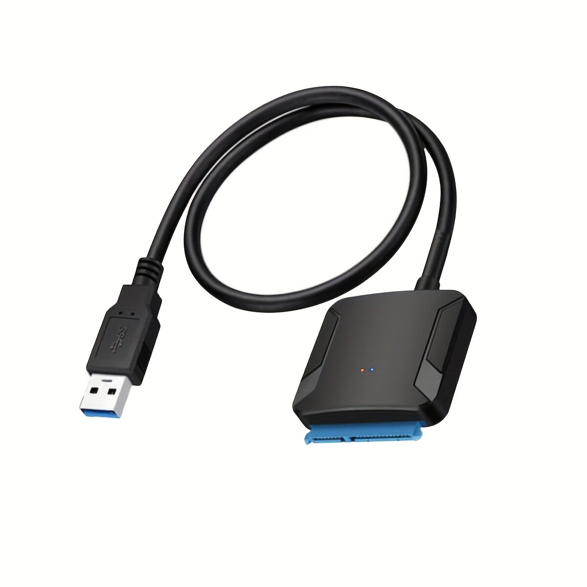 USB 3.0 адаптер SATA - USB 3.0, кабель-конвертер для 2.5" и 3.5" HDD/SSD с поддержкой UASP, внешний считыватель для ноутбука, ПК, PS4, Xbox, блок питания 12V/2A, черный, прочный кабель, модель A