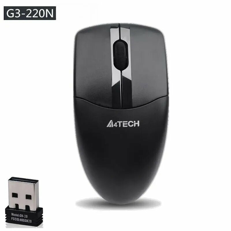 A4Tech Мышь беспроводная G3-220N, черный