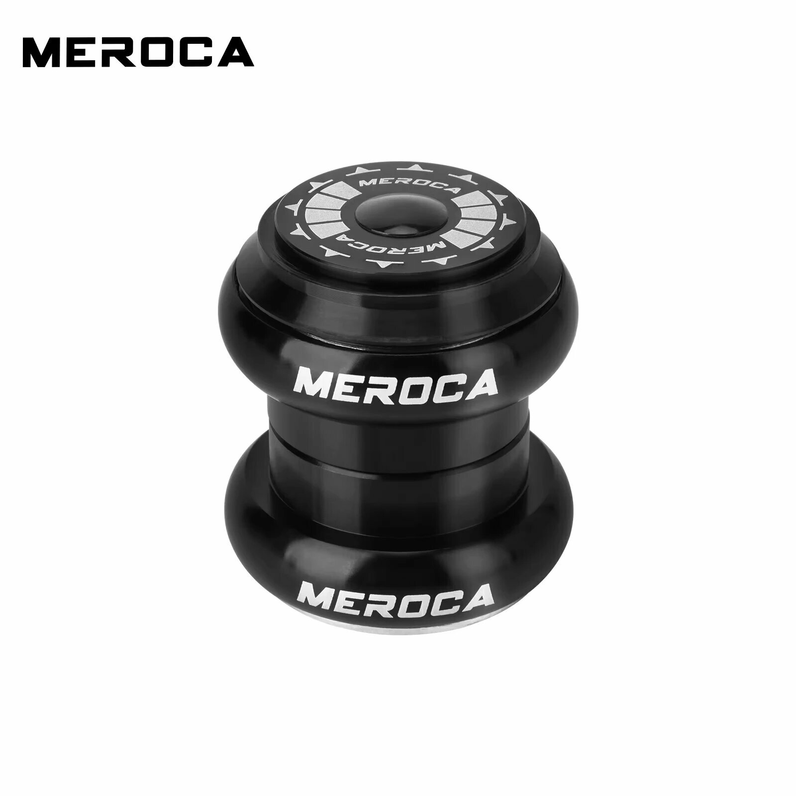 Велосипедная гарнитура MEROCA 34 34 мм черная/серебристая/синяя алюминиевая Черный, 34-34mm Black