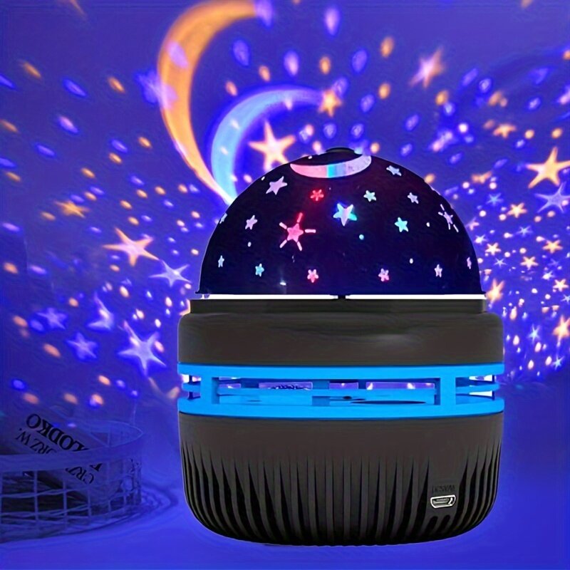 LED-ночник-проектор с RGB-звездами, автоматическое вращение, питание от USB, модель 176