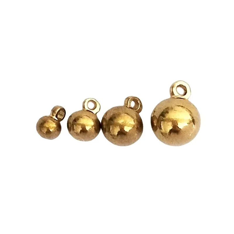 Латунные шарики-подвески BoYuTe 3-4-5-6-8 мм Коричневый, 8mm, Raw Brass