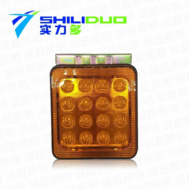 24V светодиодный фонарь-предупреждение для грузовиков SD-6001 Желтый мигающий задний бамперный свет для коммерческих