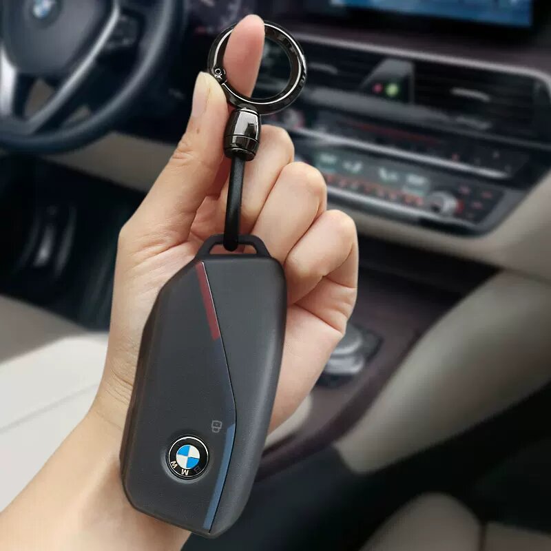 Чехол для ключа BMW матовый черный с черным цинковым клипом для новых моделей 7-й серии, одиночный экземпляр