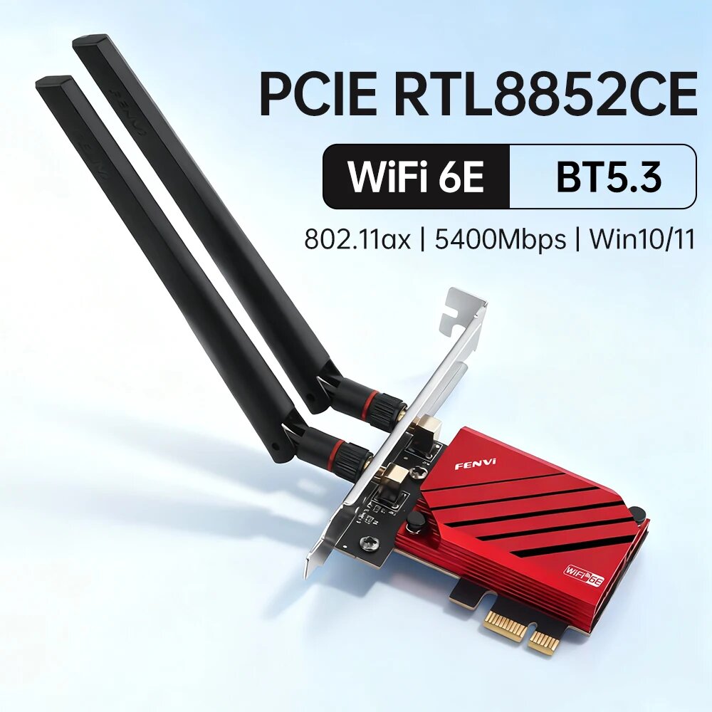 Fenvi RTL8852CE WiFi 6E адаптер 5400 Мбит/с