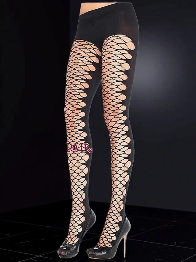Колготки Leg Avenue "Арабески морей", эротические, в сетку, черные, OS