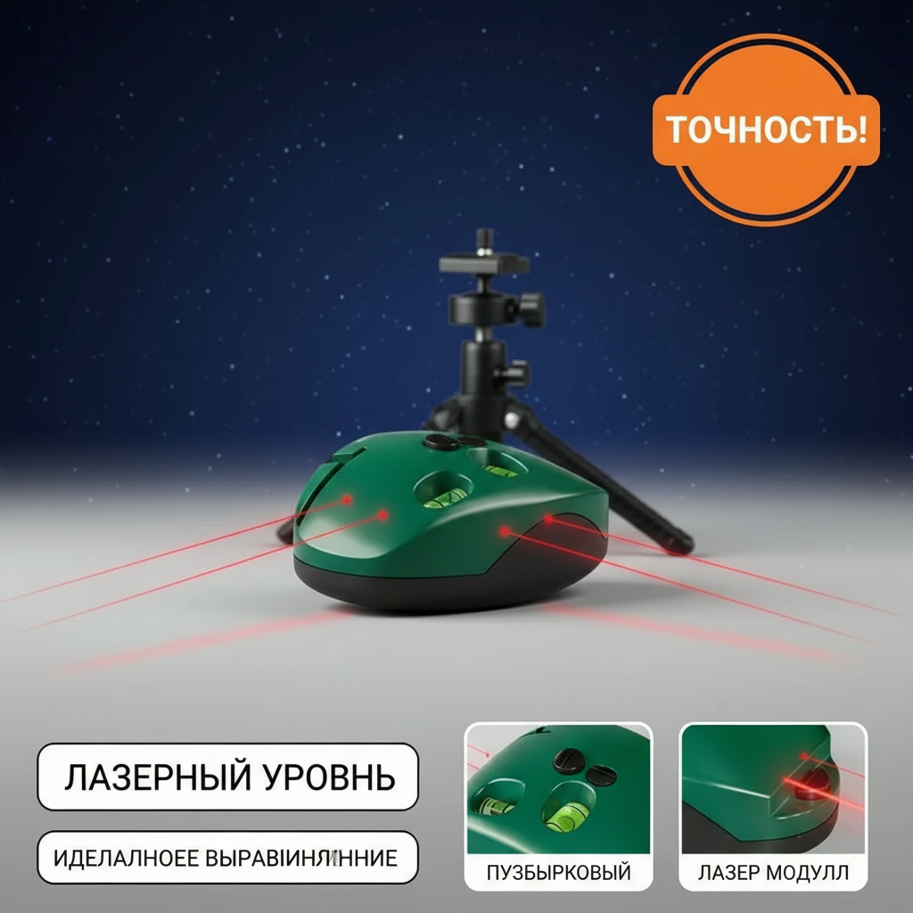 Лазерный уровень, нивелир Красныйлуч