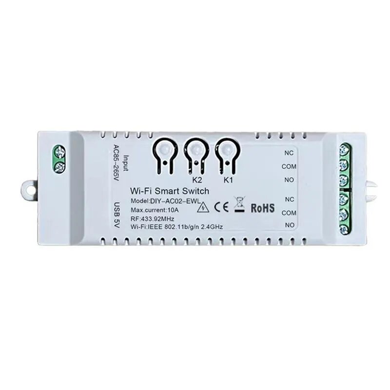 2 канальный умный переключатель Wi Fi с таймером сделай сам EWeLink 85 265 В 2 4G