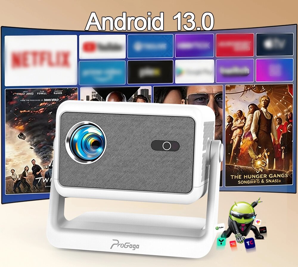 Проектор ProGaga PG370 Max (Android 13.0, Amlogic T950S, 1+8ГБ) — фото 1