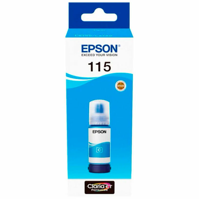 Чернила 115 для Epson L8180, L8160 C13T07D24A голубые