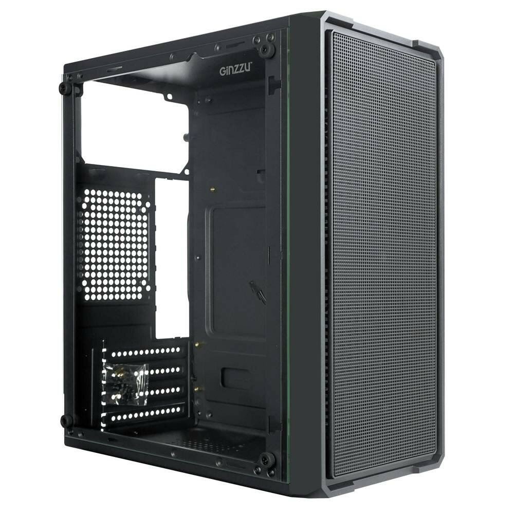 Корпус для ПК Ginzzu сталь 0.5 мм ATX 2 USB без БП