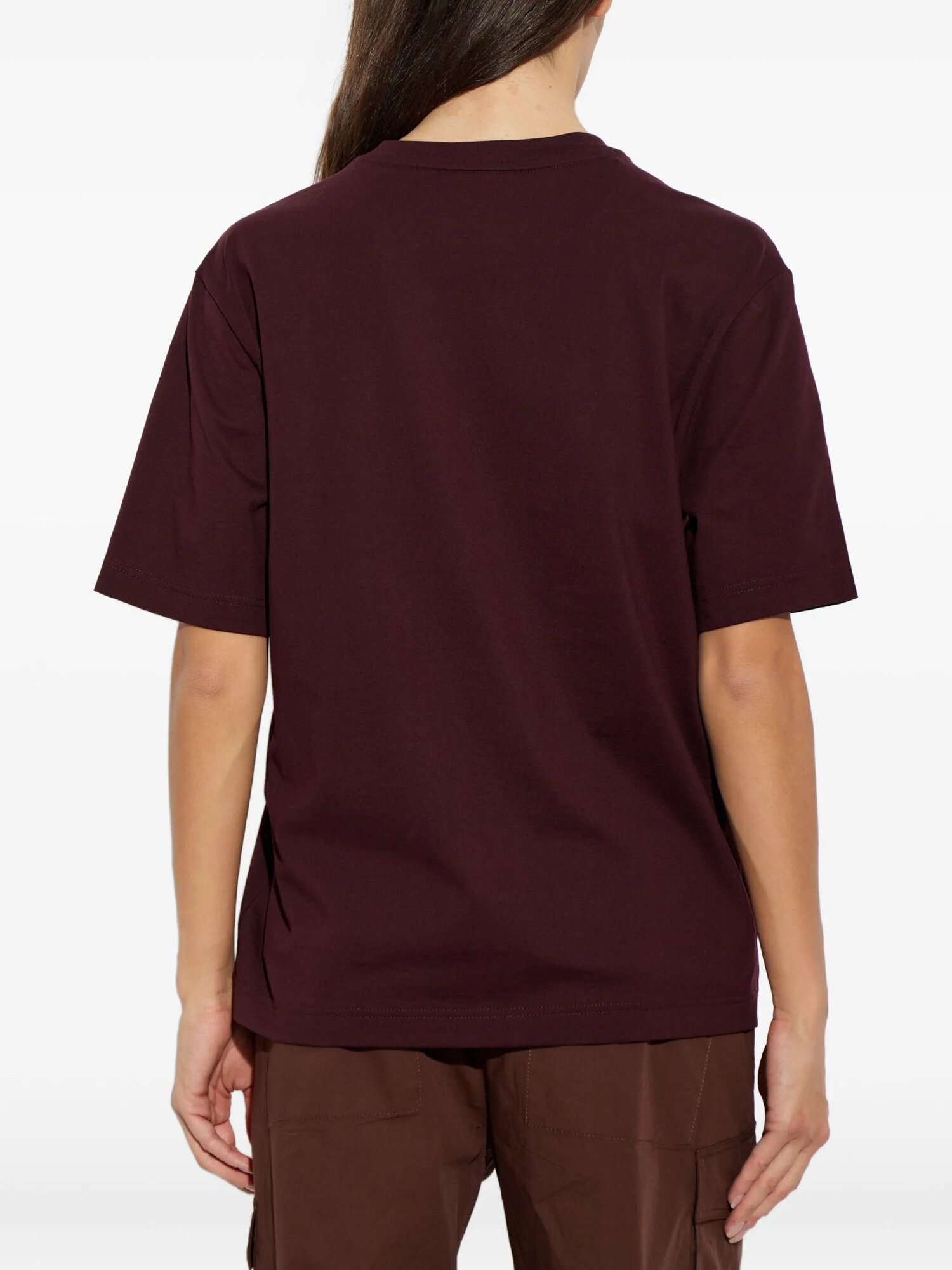 Футболка LACOSTE Logo-patch T-shirt, размер 40 EU, красный — фото 1