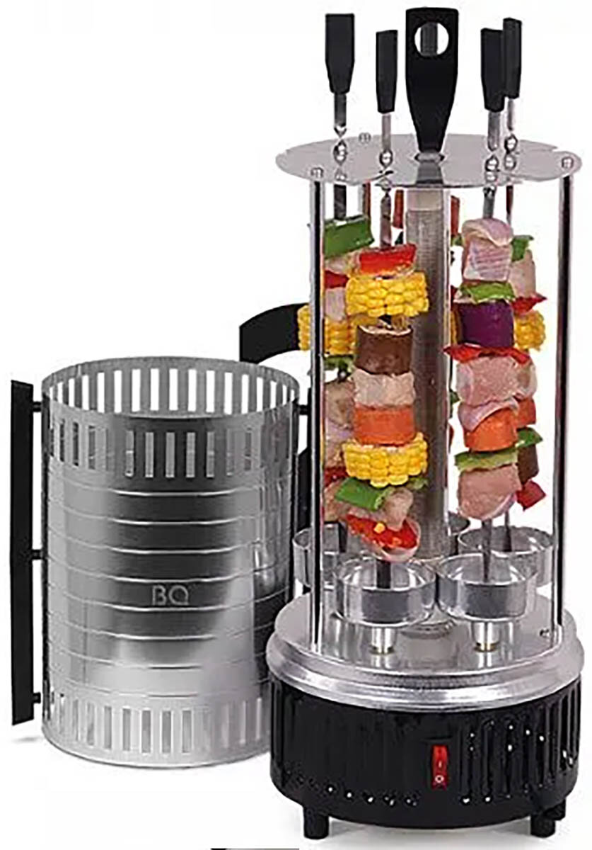 Шашлычница BQ "BBQ1000", черная, сталь, механическое управление