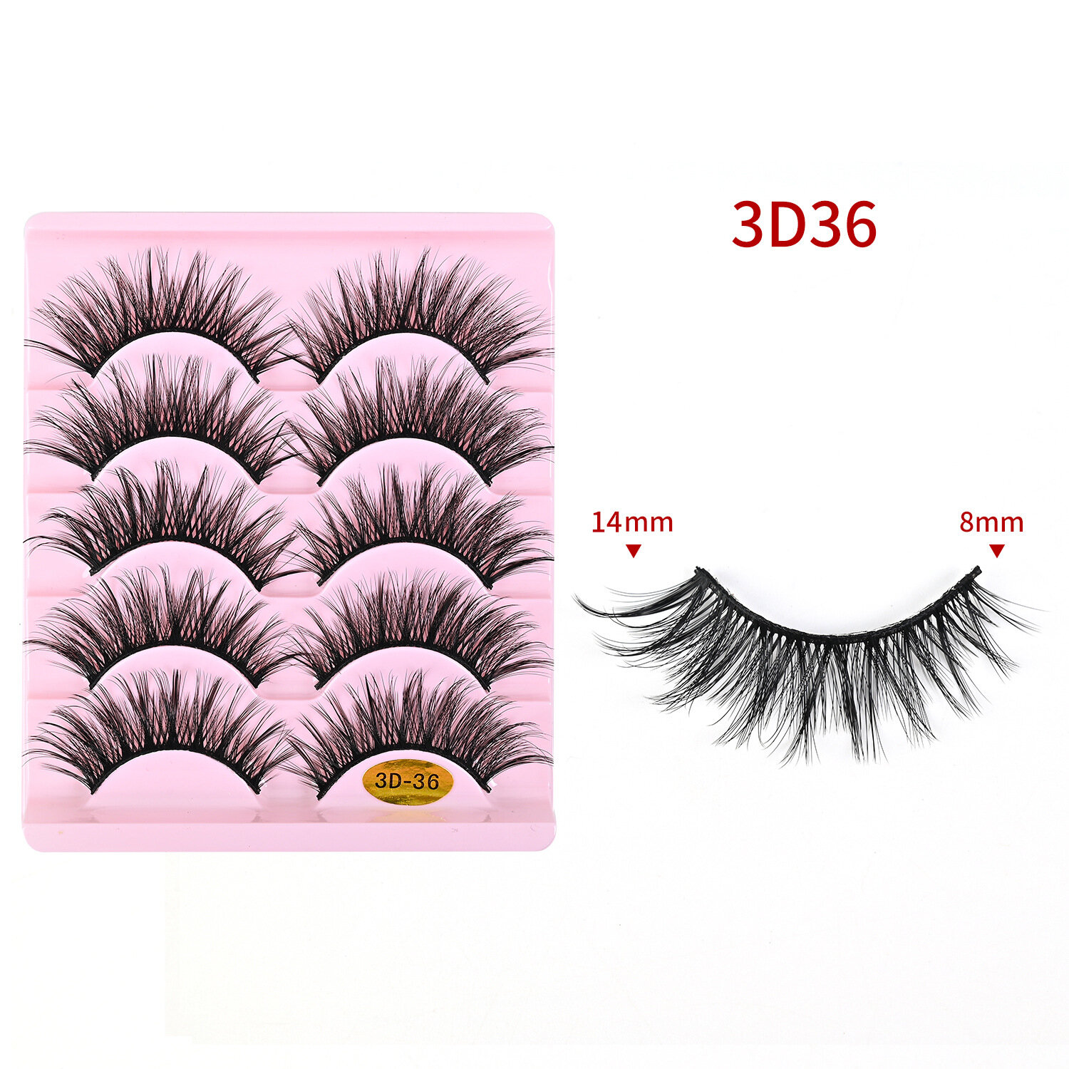 Ресницы накладные Cos, 3D, 5 пар