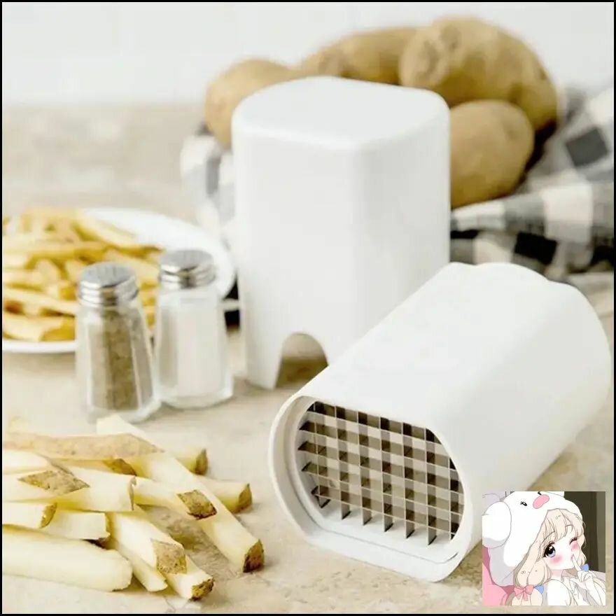 (Ручная) Картофелерезка / Машинка для резки картофеля фри из нержавеющей стали / Овощерезка