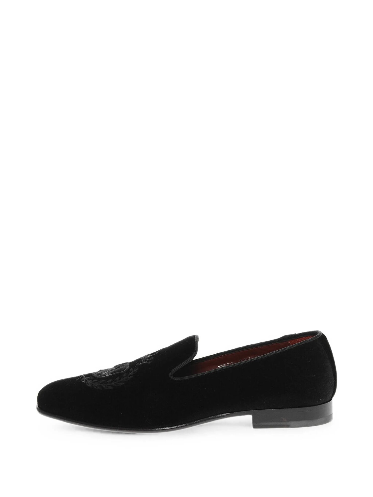 Лоферы Embroidered velvet loafers