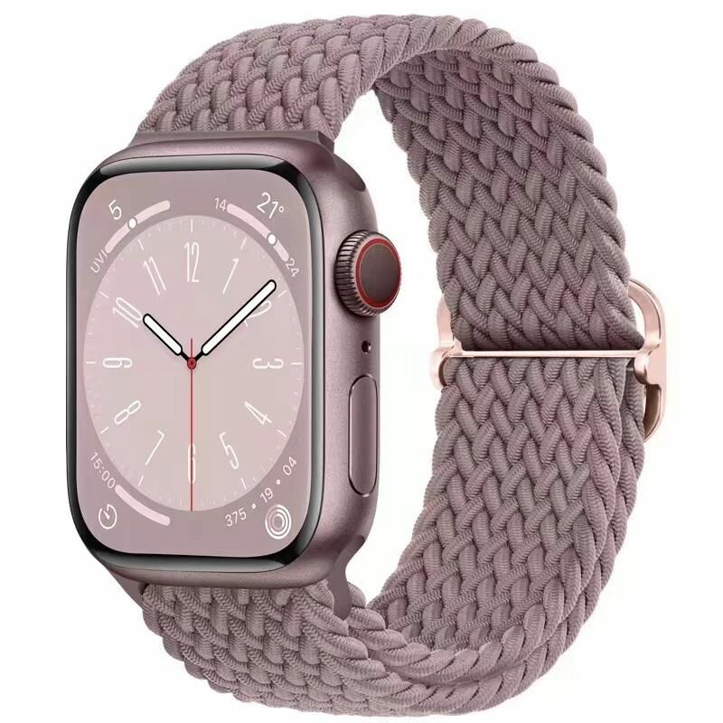 Нейлоновый плетеный ремешок для Apple Watch Ultra 40мм 44мм 41мм 38мм 49мм 45мм Эластичная петля Solo без застежки петля соло 38-49 мм