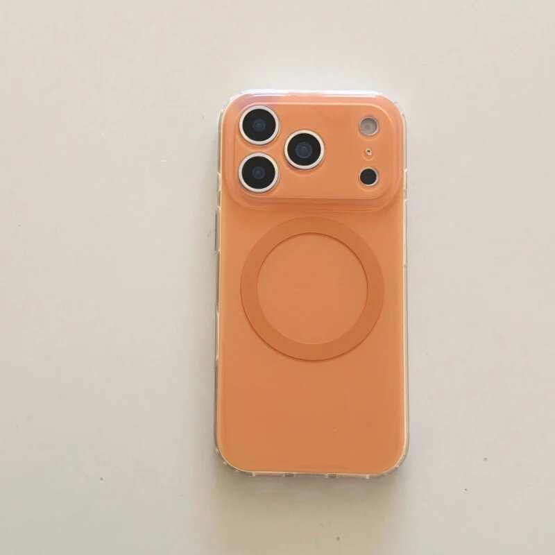 Однотонный магнитный чехол для мобильного телефона iPhone 17Pro Айфон 15 Про Макс, L3 only case