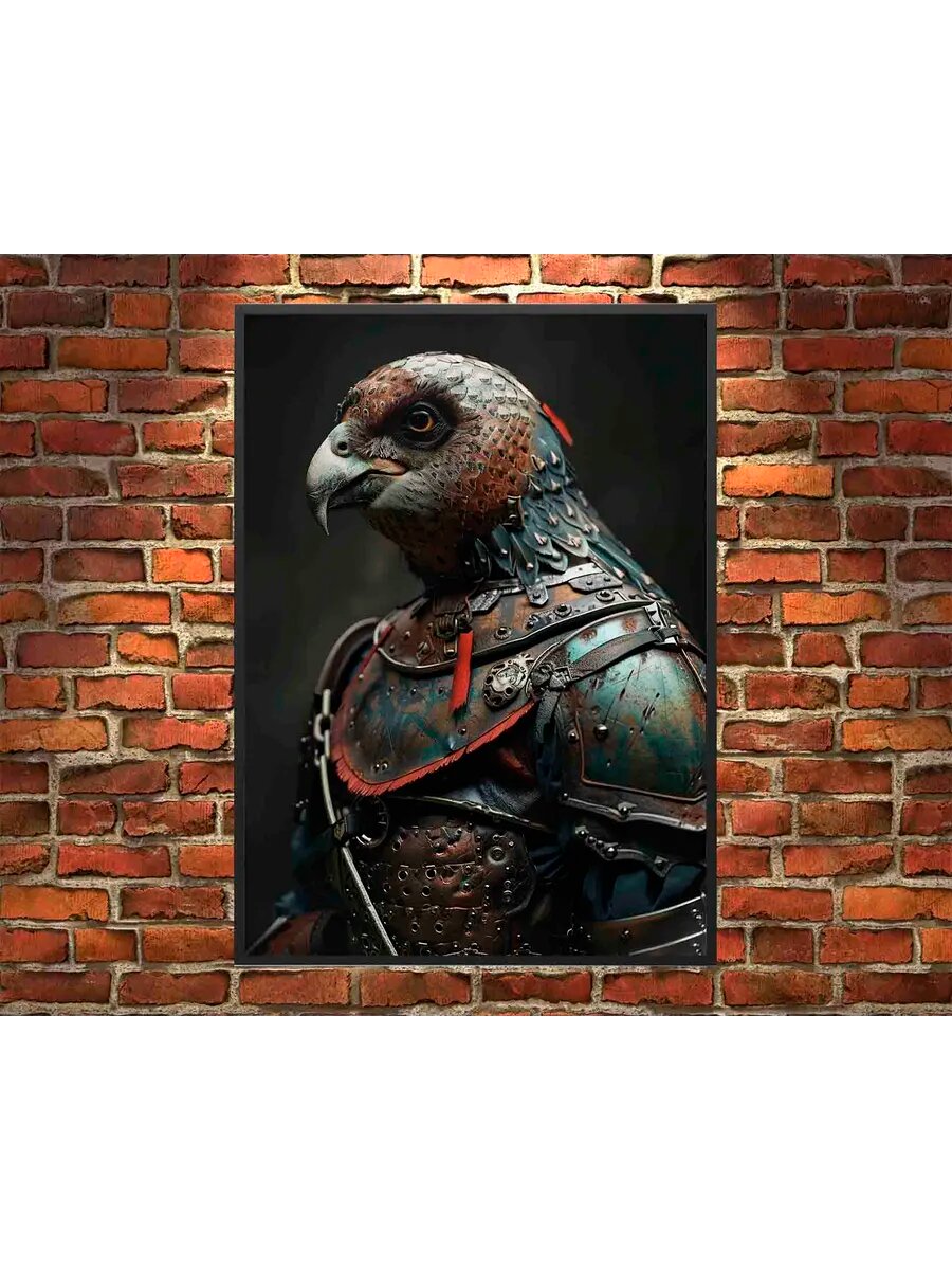 Птица-куропатка Рыцарь 1, Плакат 30x42см