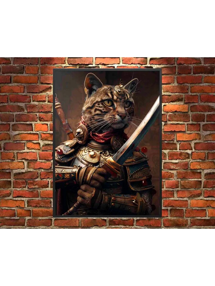 Египетский кот Мау Гладиатор 1, Плакат 30x42см