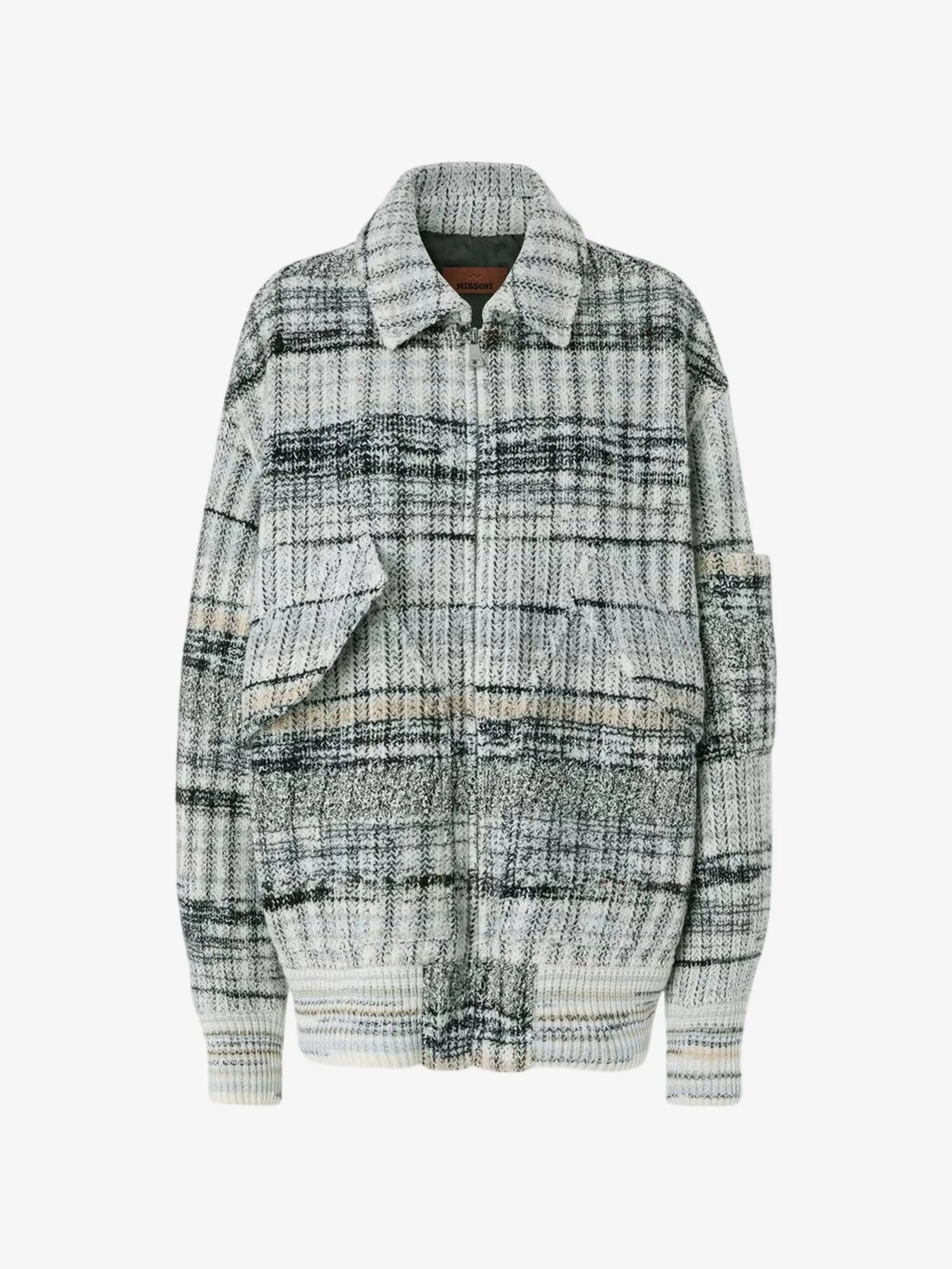 Куртка Oversized wool-blend check bomber jacket