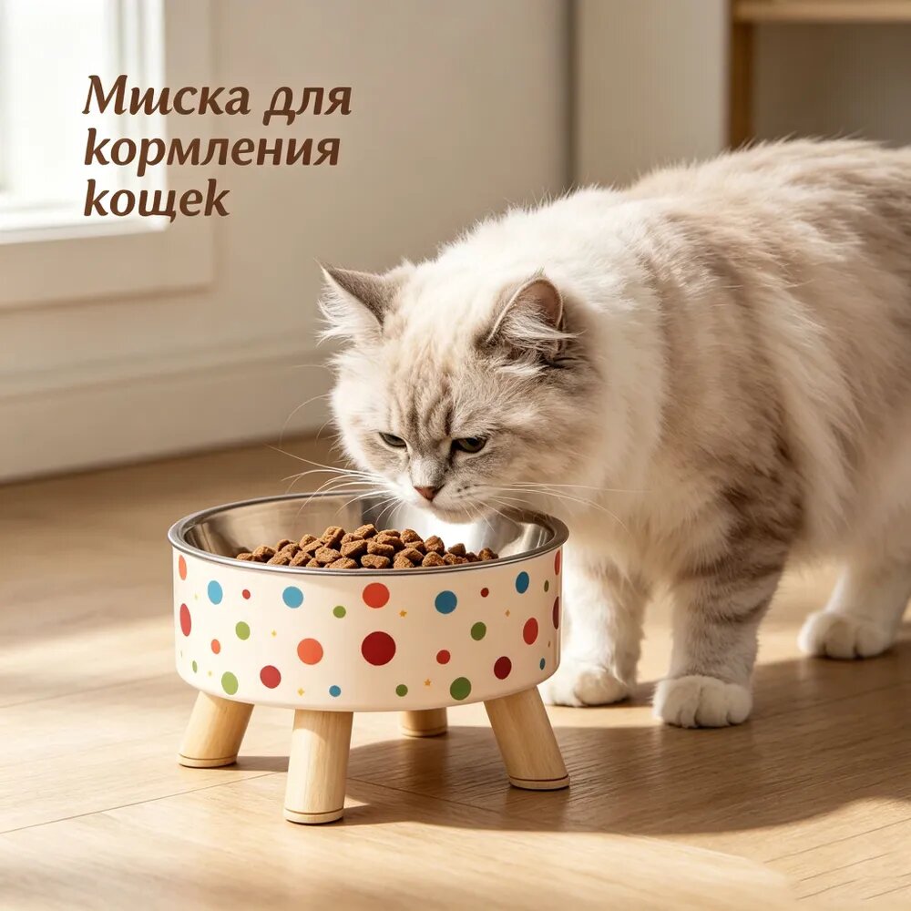 Миска для еды из нержавеющей стали для домашних животных