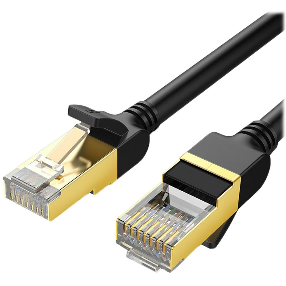 Кабель для компьютера Ugreen NW107 Cat 7 F/FTP Lan Cable 5 м. черный (11271)