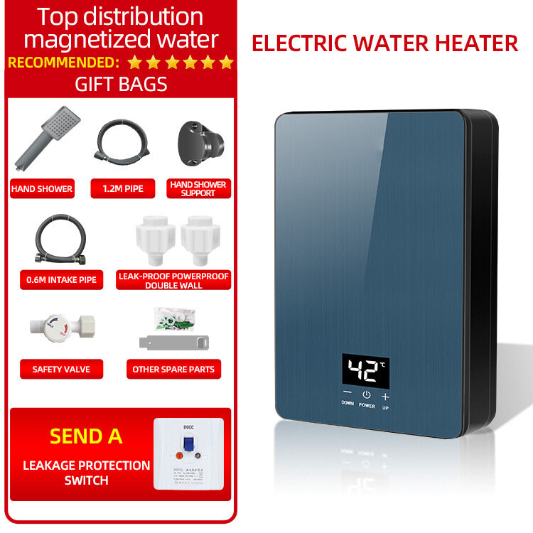 Умный инверторный водонагреватель RSD6.5KW синий 6500 Вт для ванной