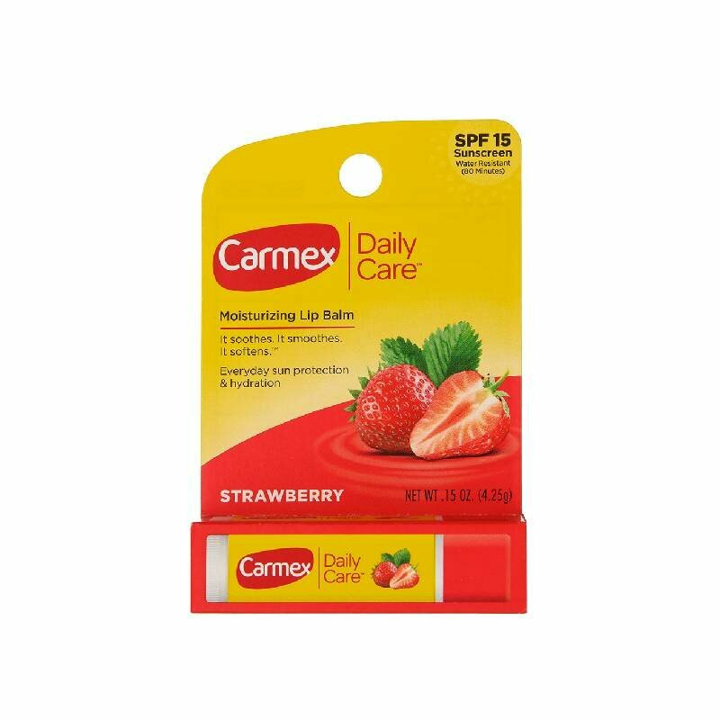 Бальзам для губ Carmex клубника SPF 15 в стике
