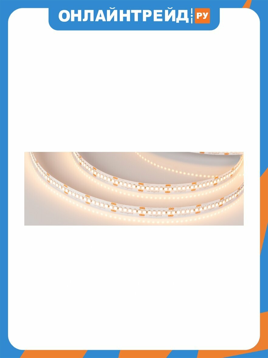 Светодиодная лента Arlight RT-A240-10mm 24V Warm2700 19.2W/m, IP20, 3528, 5m 19.2 Вт/м, IP20 (Упаковка 5 метров)