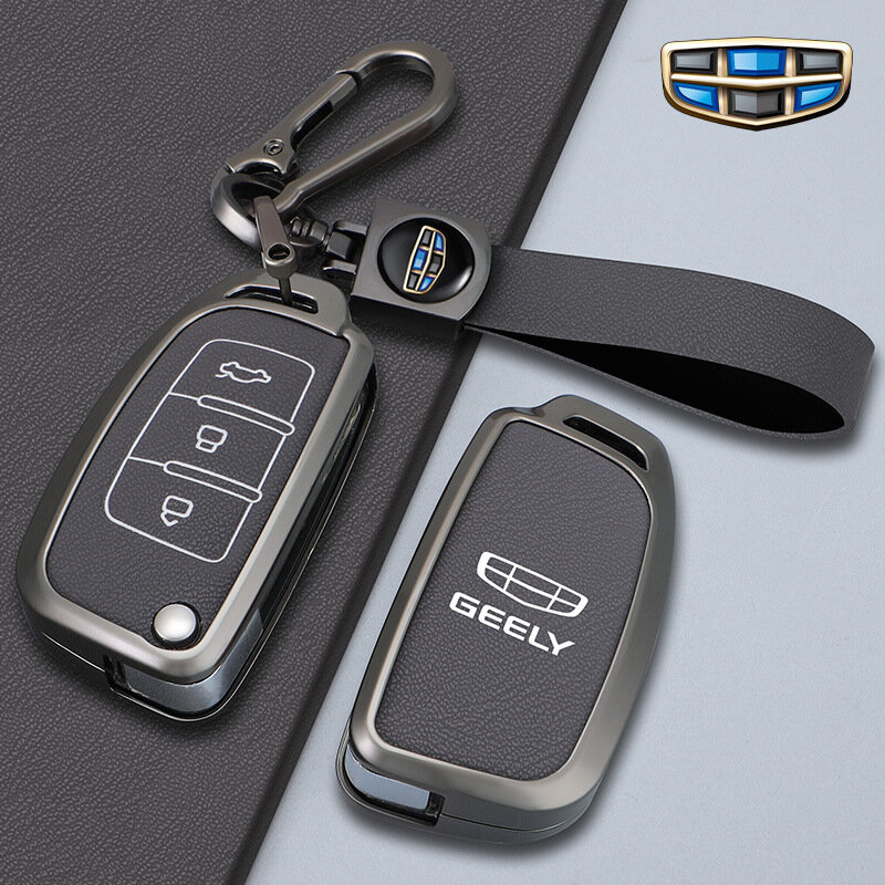 Ключевой чехол для Geely B Series, цвет Ледяной синий с круглым крючком, элегантный дизайн для автомобильных ключей