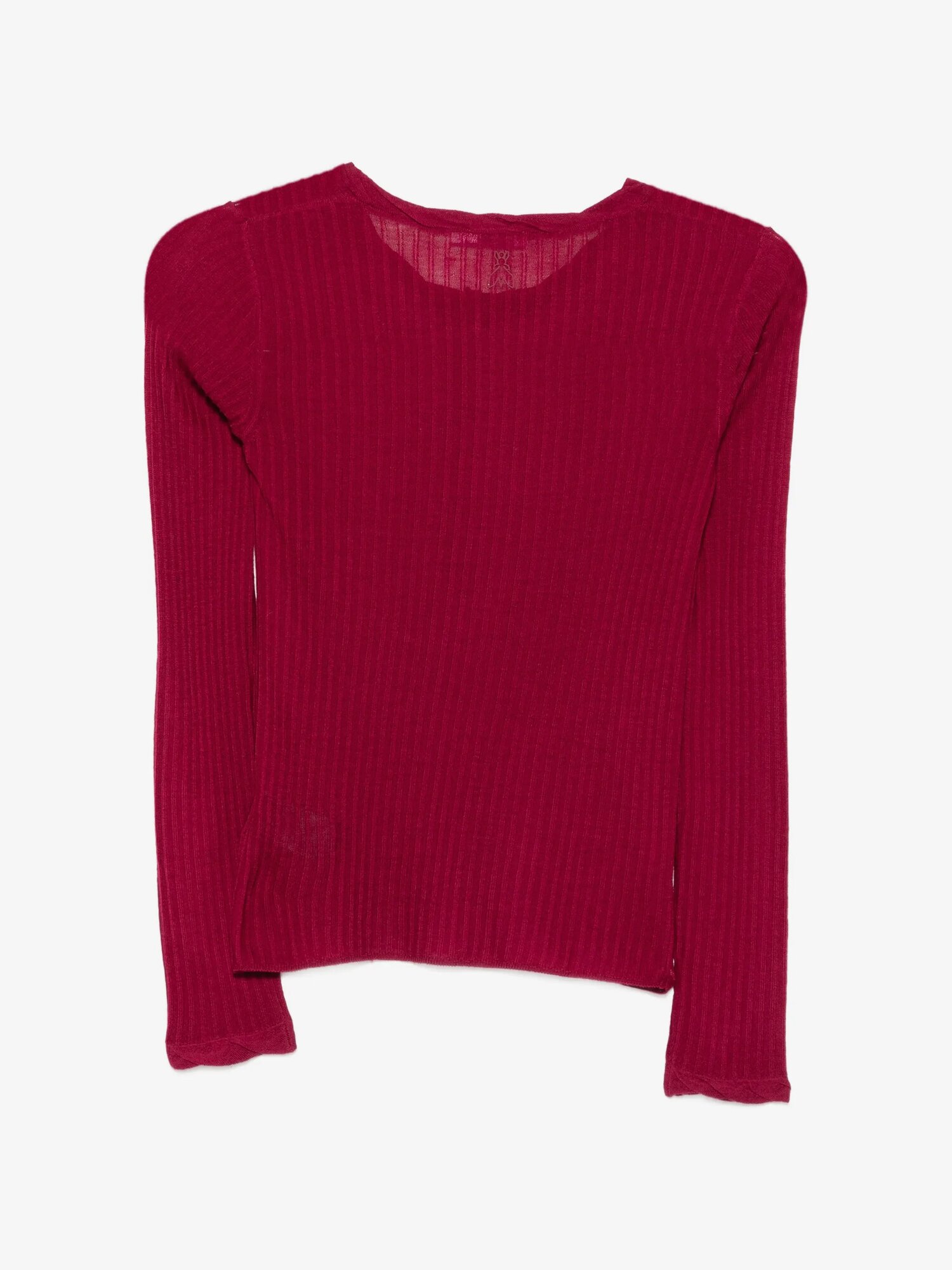 Свитер PATRIZIA PEPE Rib-knit button-placket sweater, размер 34, , красный — фото 1