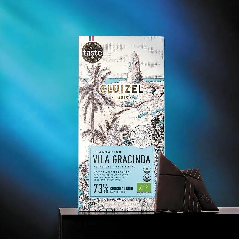 Шоколад темный Vila Gracinda 73% из Африки CLUIZEL