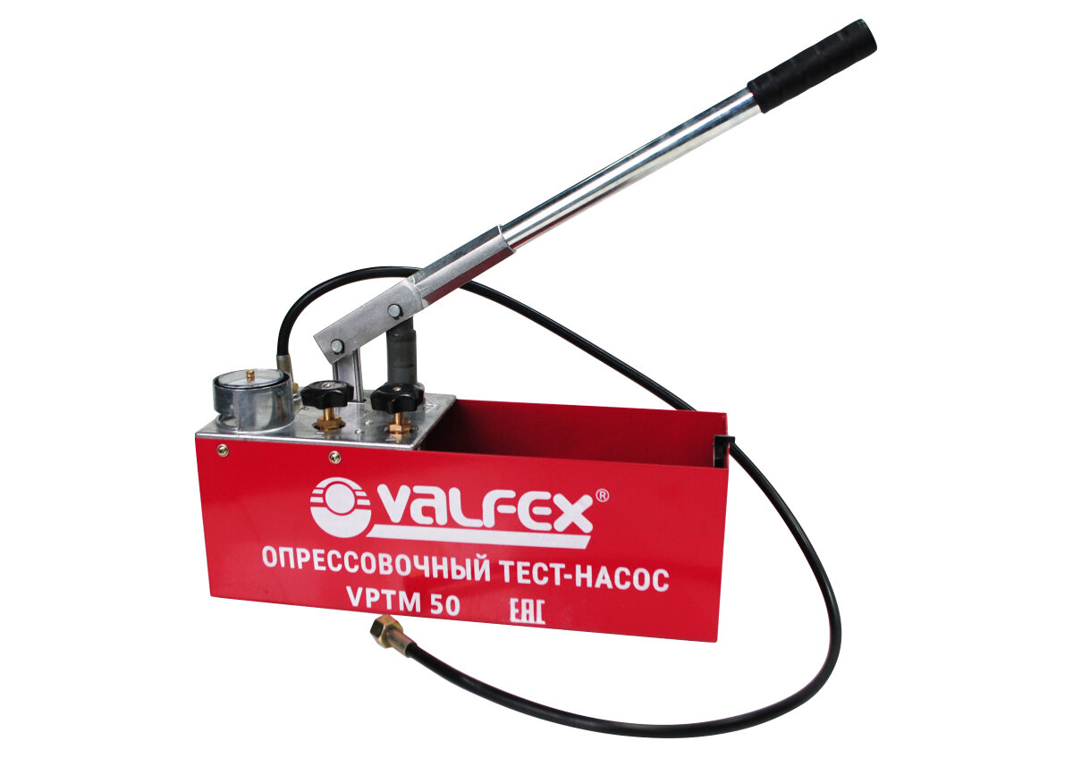 Опрессовочный тест-насос, ручной, безмасляный Valfex VPTM-50