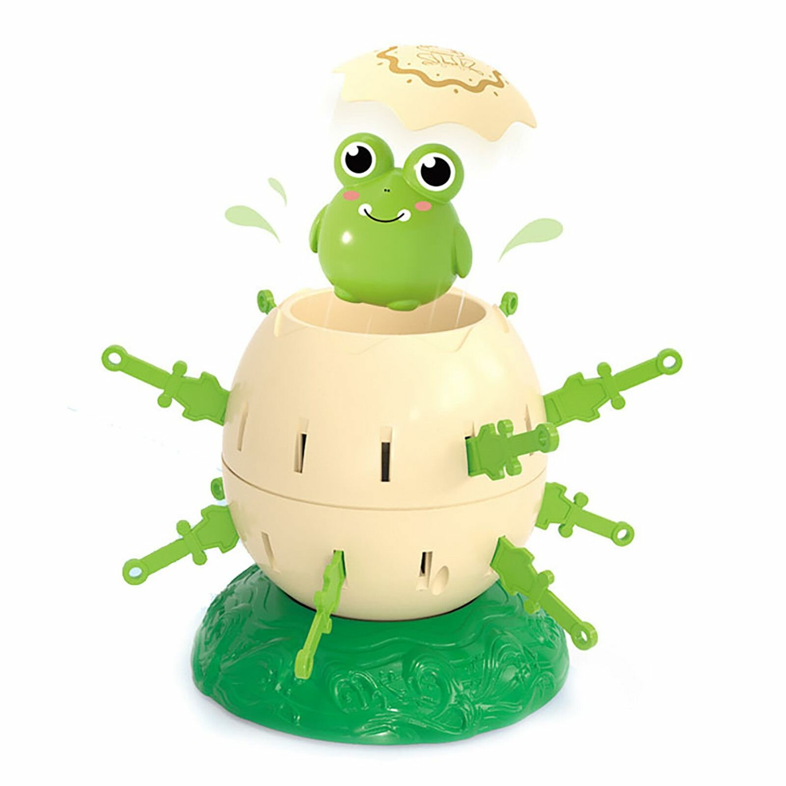 Настольная игра "Выталкивание животных из бочки", зеленая