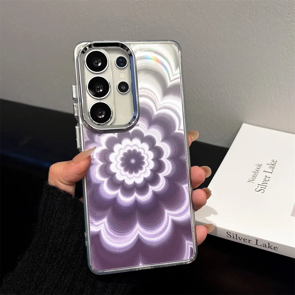 Блестящий Чехол С Эффектом Лазерного Калейдоскопа И Градиентом Для Samsung S26 Galaxy S24+, Purple